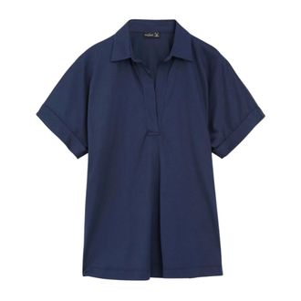 van Laack Femme, Blouses et Chemises, Bleu, Taille: 44 FR Polo 05 602K Style