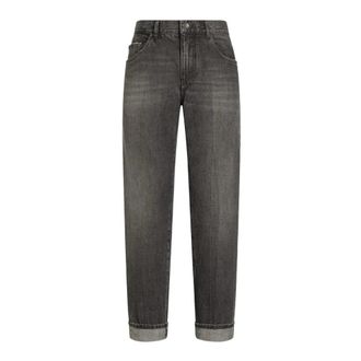 Dolce & Gabbana Logo Plaque Jeans - - Jeans - Herren - Grau - L