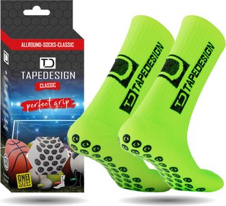Tapedesign Unisex Allround Classic Socken, Neo Green, Einheitsgr&ouml;&szlig;e EU