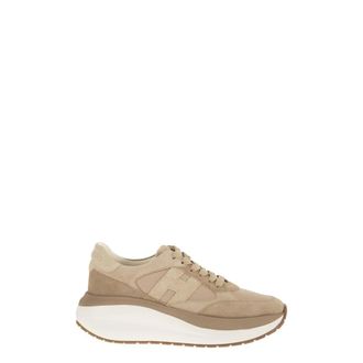 Hogan Femme, Chaussures, Beige, Taille: 38 1/2 EU Baskets en cuir H714