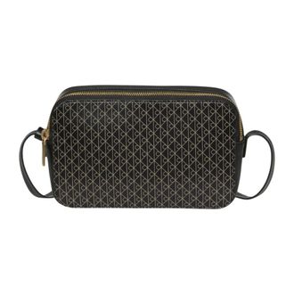 Calvin Klein Sac bandouli&egrave;re logo Monogramme int&eacute;gral - Femme - Sacs - Noir - Taille: ONE Size