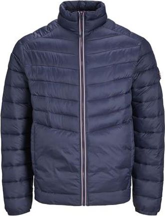 Jack & Jones Veste matelass&eacute;e Jjesprint Puffer Collar Noos pour homme, Navy Blazer/Detail:true Red Stitches, S