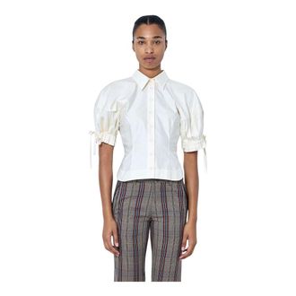 Vivienne Westwood Femme, Blouses et Chemises, Beige, Taille: 40 FR Chemise en popeline de coton