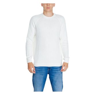 Calvin Klein Jeans Homme, Pulls, Blanc, Taille: XL Pull Raglan en Coton Bio