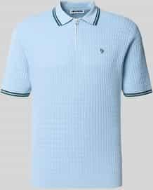 Review Slim Fit Poloshirt in Strick-Optik