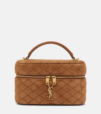 Saint Laurent Sac vanity Gaby Mini en daim matelass&eacute;