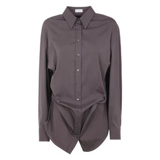 Brunello Cucinelli L&auml;ssiges Baumwollhemd f&uuml;r M&auml;nner - - Blouses & Shirts - Damen - Braun - XL
