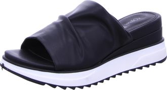 s.Oliver Damen Pantoletten mit dicker Sohle mit Schnallen, Schwarz (Black Comb.), 40 EU