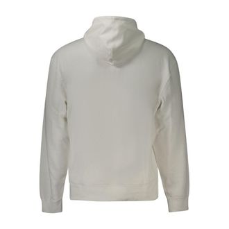 Calvin Klein Logo-Embroidered Cotton-Blend Hoodie - White