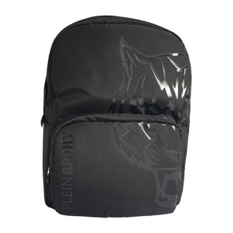 Plein Sport Schwarzer Nylon-Rucksack mit Goldemblem - - Sport - Herren - Schwarzk - ONE SIZE