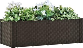 vidaXL Lit sur&eacute;lev&eacute; de jardin avec syst&egrave;me darrosage Moka 100x43x33cm vidaXL