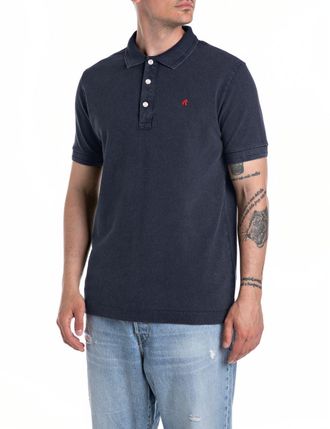 Replay Herren M3011 Polohemd, 970 Dark Navy, L
