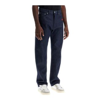 Off-white Homme, Jeans, Bleu, Taille: W30 Jeans Logo Brod&eacute; Jambe Droite