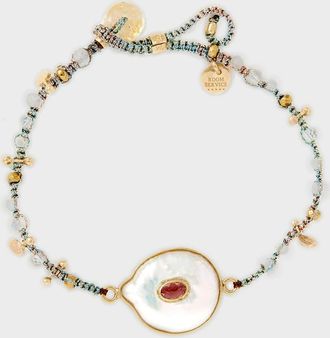 Gerard Darel Bracelet &agrave; perle deau douce - KASHA - Argent