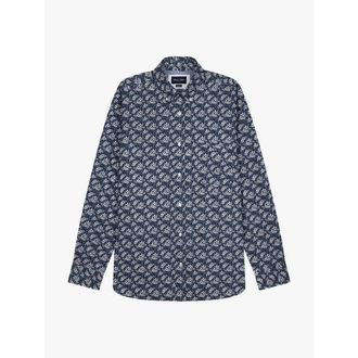 Eden Park Chemise &agrave; motifs bleu en coton