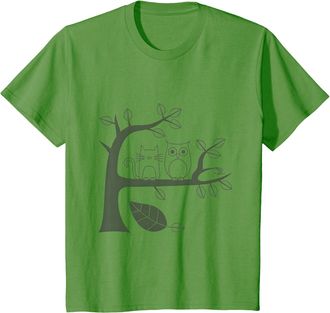 Nature Katze, Eule, Baum T-Shirt