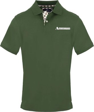 Aquascutum Poloshirt f&uuml;r Herren, Mit Kragen, kurz&auml;rmlig (Milit&auml;rgr&uuml;n)