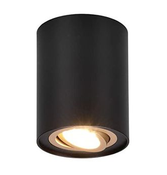 Trio Leuchten Deckenleuchte Cookie 612900180, Metall Schwarz/goldfarbig, exkl. 1x GU10