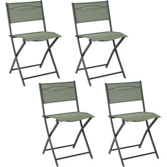 The Home Deco Factory Chaise Elba Kaki - Lot De 4