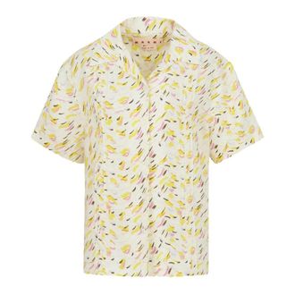 Marni Femme, Blouses et Chemises, Jaune, Taille: 40 FR Linen Woven Shirt
