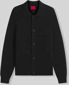 HUGO BOSS Regular Fit Strickjacke aus Woll-Mix Modell Sardeep