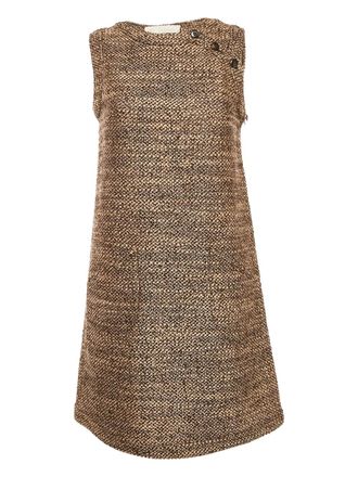 Valentino Garavani robe sans manches &agrave; coupe courte - Marron