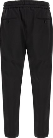 Dolce & Gabbana Virgin Wool Gabardine Joggers - Black