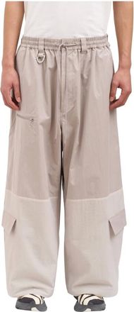 Yohji Yamamoto Homme, Pantalons, Beige, Taille: L Cropped Straight Leg Pants