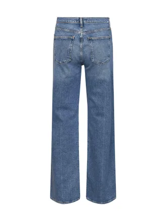 A Gold E Womens Jeans Harper Straight Light Blue Regenerative Cotton