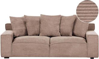 Beliani Sofa 3-Sitzer VISKAN Cord Sandbeige