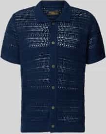Premium by Jack & Jones Modern Fit Freizeithemd in Strick-Optik mit Knopfleiste