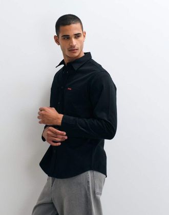 HUGO BOSS HUGO Red - Edmund - Surchemise zipp&eacute;e - Noir