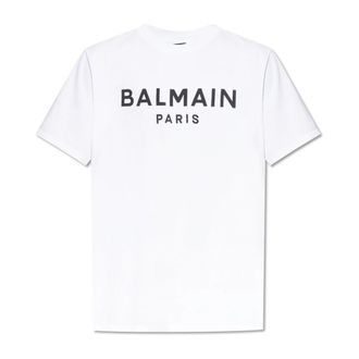 Balmain Logo-Print T-Shirt mit Rundhalsausschnitt - - Tops - Herren - Wei&szlig; - S