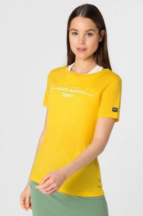 super.natural Print-Shirt Merino T-Shirt W MARINA TEE geruchshemmender Merino-Materialmix