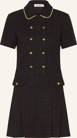 Sandro Sandro Tweed-Kleid schwarz