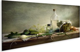 Islandburner Bild auf Leinwand k&uuml;chenbilder Stillleben Gurken Konservierung Bilder Wandbilder Poster INNU-Pano