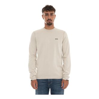HUGO BOSS Rundhals-Pullover - - Knitwear - Herren - Beige - M