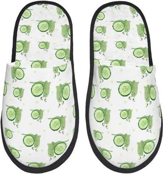 Generic Pantoufles Unisexes Escargots Tranches De Concombre Maison Chaussures Doux Automne Hiver Chaude Pantoufles, Pour Hommes, Femmes, Fête, L