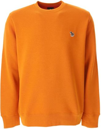 Paul Smith Homme, Sweatshirts et sweats &agrave; capuche, Orange, Taille: L Zebra Logo SweaT-shirt