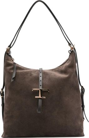 Tod's sac porté épaule T Timeless - Marron