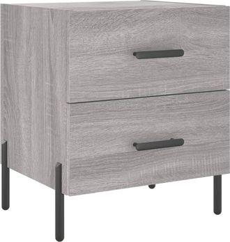 vidaXL Nachttisch Grau Sonoma 40x35x47,5 cm Holzwerkstoff Vidaxl