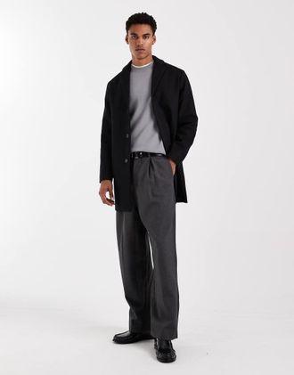 Only & Sons Only & Sons - Mantel aus Wollmischung in Schwarz