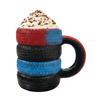 Generico Kaffeetasse, 300 ml, in Reifenform, lustig, f&uuml;r Getr&auml;nke, Reisebecher, f&uuml;r Geburtstag, Weihnachten, Erntedankfest, Ehemann, Vater, Zuhause, K&uuml;che, B&uuml;r
