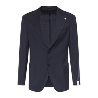 Lubiam Einknopf-Sakko - - Jackets - Herren - Blau - L