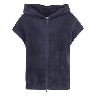 C.T. Plage Gilet &agrave; capuche sans manches - Femme - Vestes - Bleu - Taille: 36 FR