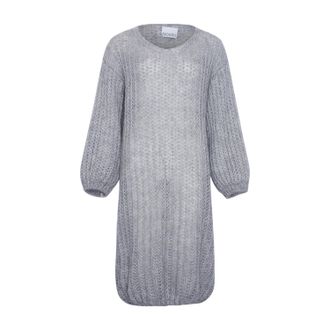 Noella Jasmin Strickkleid in Hellgrau