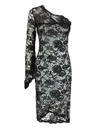 Pucci robe mi-longue à détails en dentelle - Noir