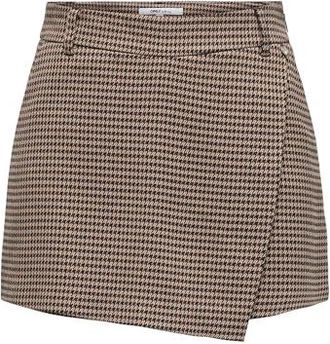 Only Onllettie Life MW Check Skort TLR, Chocolat, 38