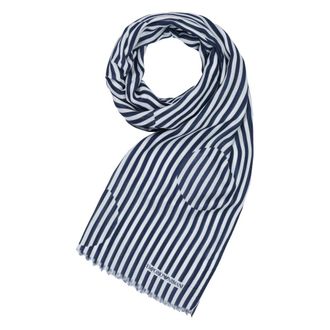 Armani Gestreifter Schal - - Accessories - Damen - Blau - ONE SIZE