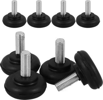 SOLUSTRE 8 St&uuml;ck Sto&szlig;d&auml;mpfende Gummif&uuml;&szlig;e M12 zum Anschrauben rutschfeste M&ouml;belgleiter aus Robustem Gummi f&uuml;r Waschmaschine Tisch Stuhl und Gartenm&ouml;bel Vibratio